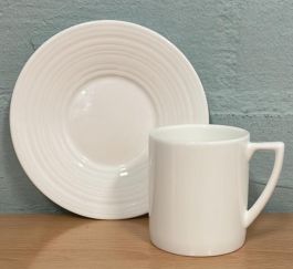 Wedgwood Jasper Conran Strata Espressokop White en -schotel Strata ...